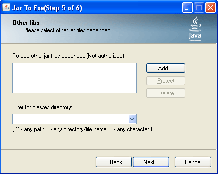 Step 5: Depended Jars | Jar2exe.com